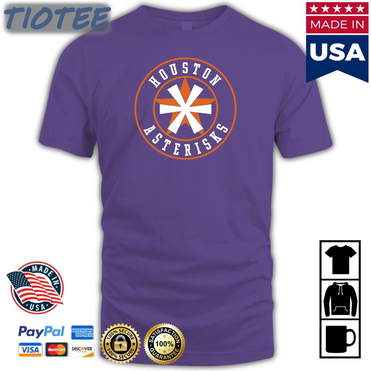 Houston Asterisks Hoodie Tyrone Johnson - Tiotee